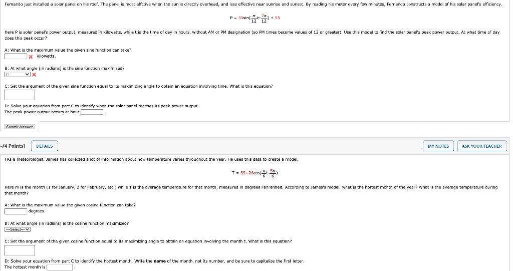 Solved Fernanda just installed a solar panel on his raaf. | Chegg.com