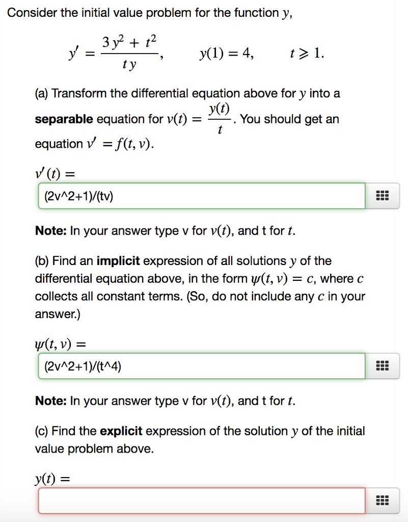 Consider the initial value problem for the function | Chegg.com