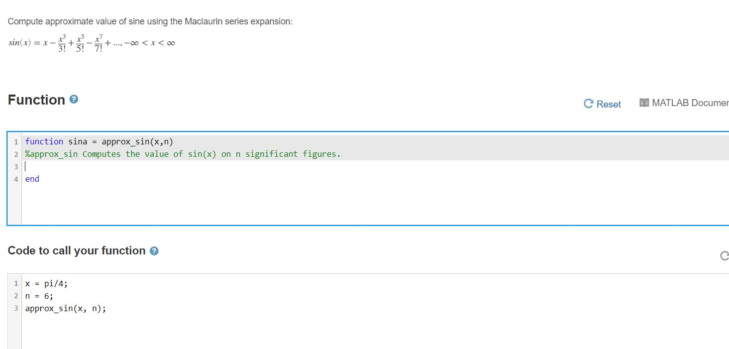 Solved Compute approximate value of sine using the Maclaurin | Chegg.com