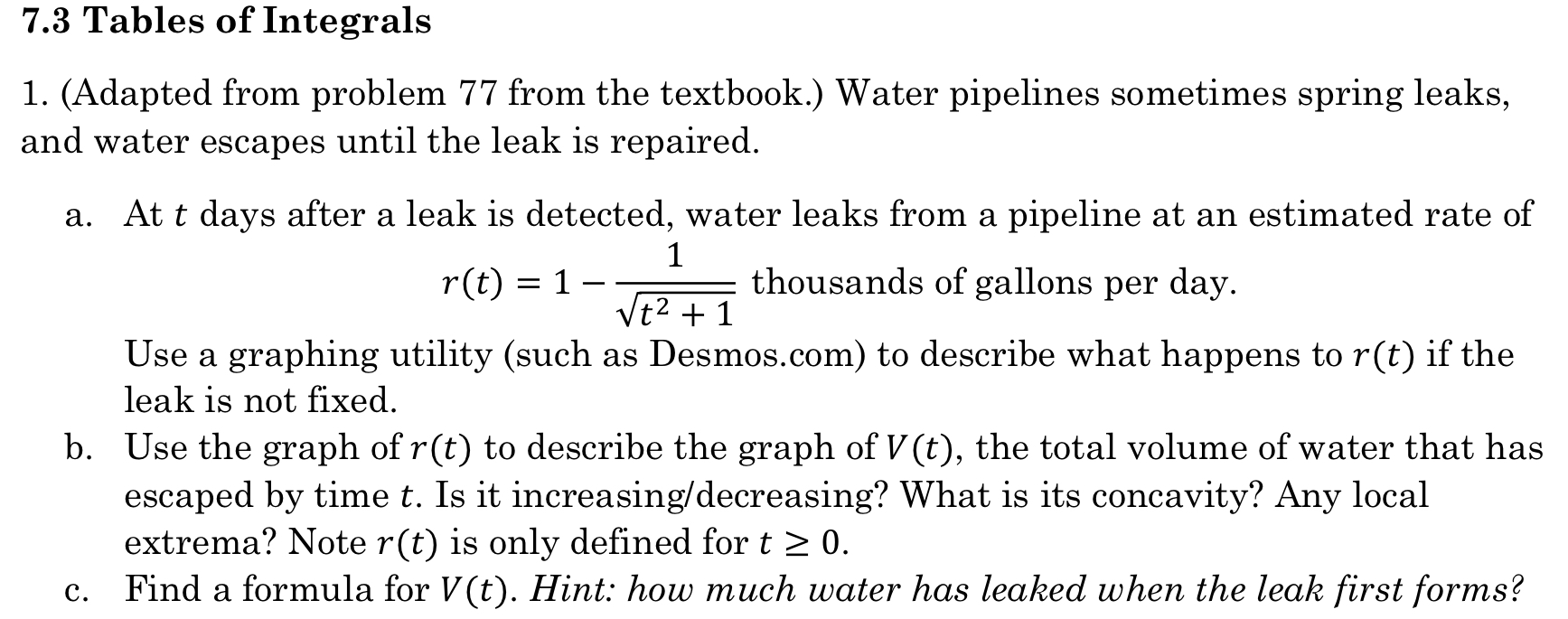 Solved 1. (Adapted from problem 77 from the textbook.) Water | Chegg.com
