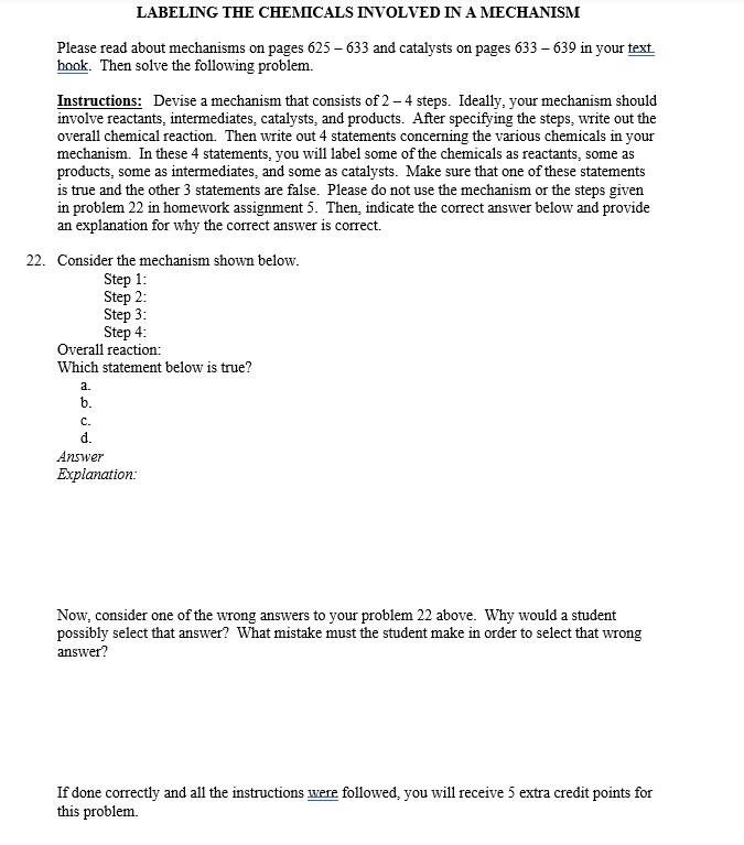 Solved LABELING THE CHEMICALS INVOLVED IN A MECHANISM Please | Chegg.com