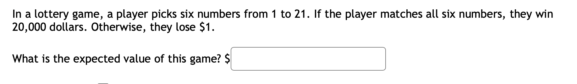 Solved In a lottery game, a player picks six numbers from 1 | Chegg.com