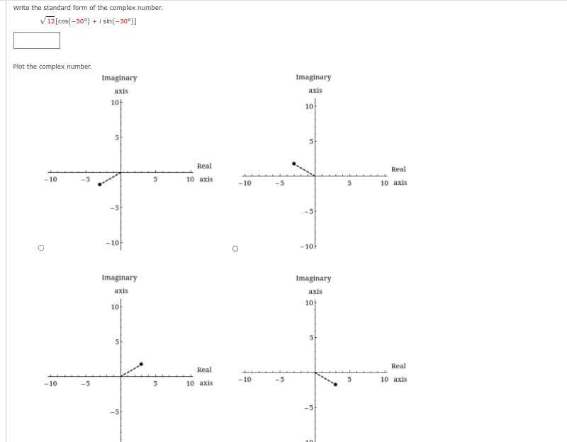 Solved Write the standard form of the complex number. 12 | Chegg.com