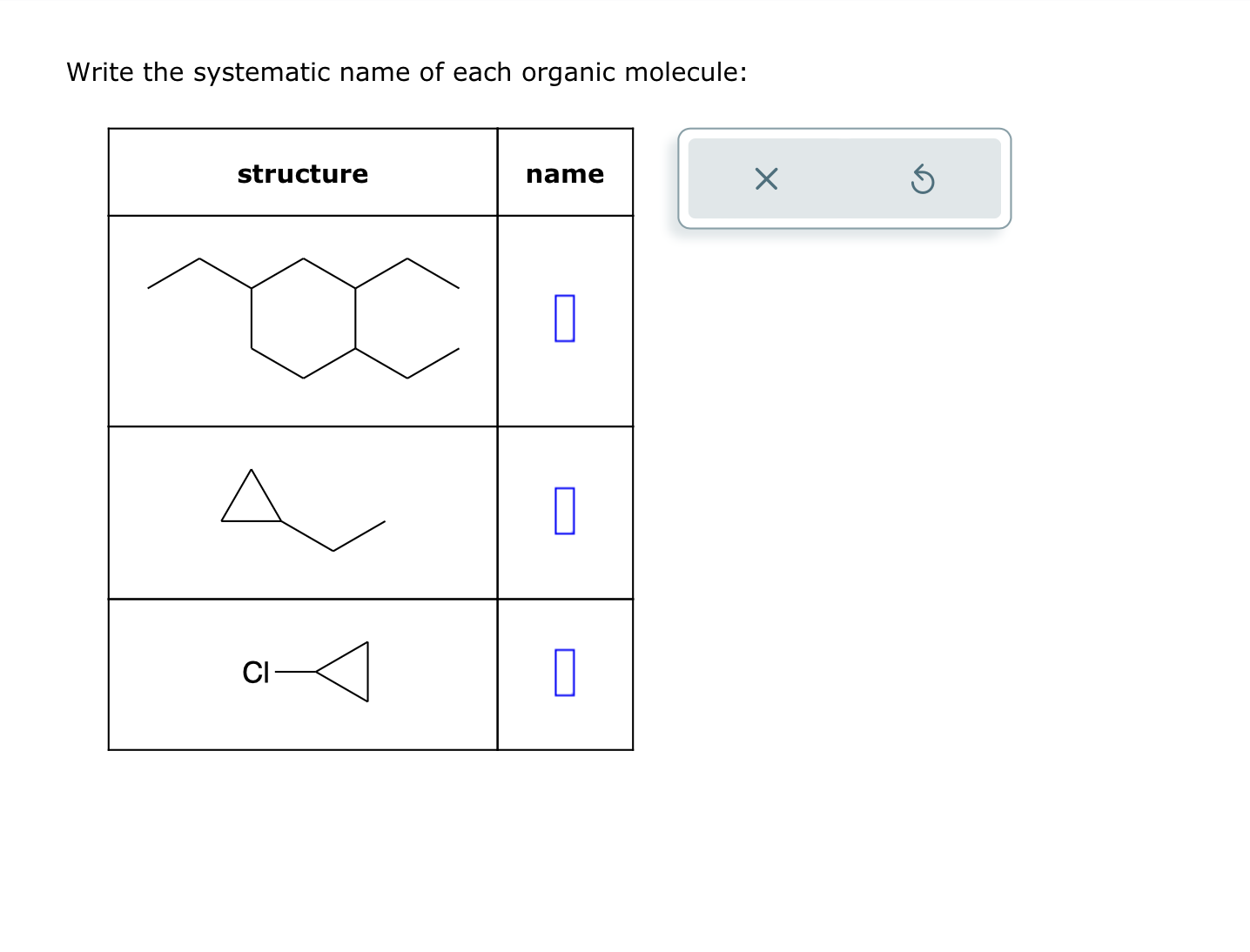 Solved Write the systematic name of each organic molecule: | Chegg.com
