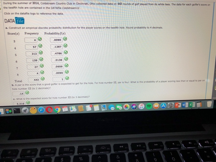 Solved During the summer of 2014, Coldstream Country Club in | Chegg.com