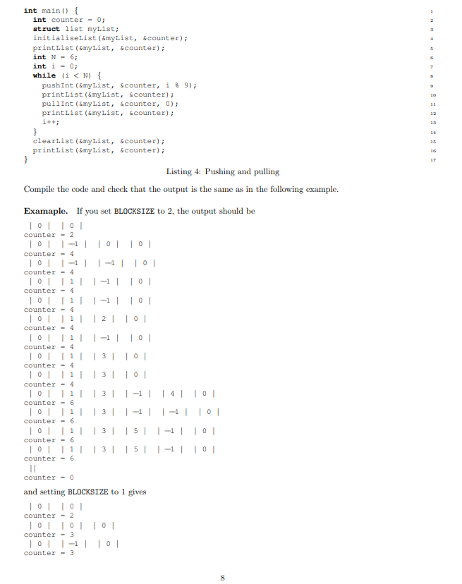 Solved 1 Step 1: initialise the list (20 marks) In this | Chegg.com
