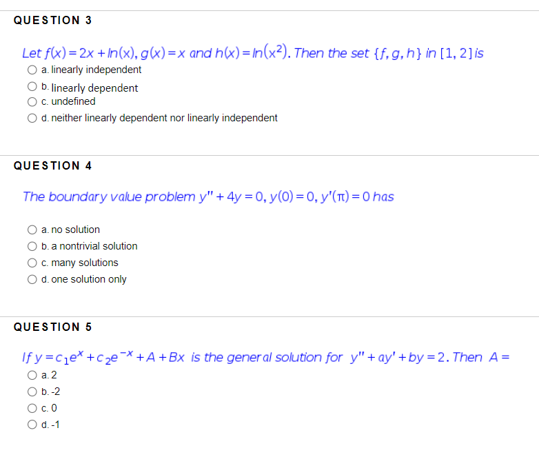 Solved Let f(x)=2x+ln(x),g(x)=x and h(x)=ln(x2). Then the | Chegg.com
