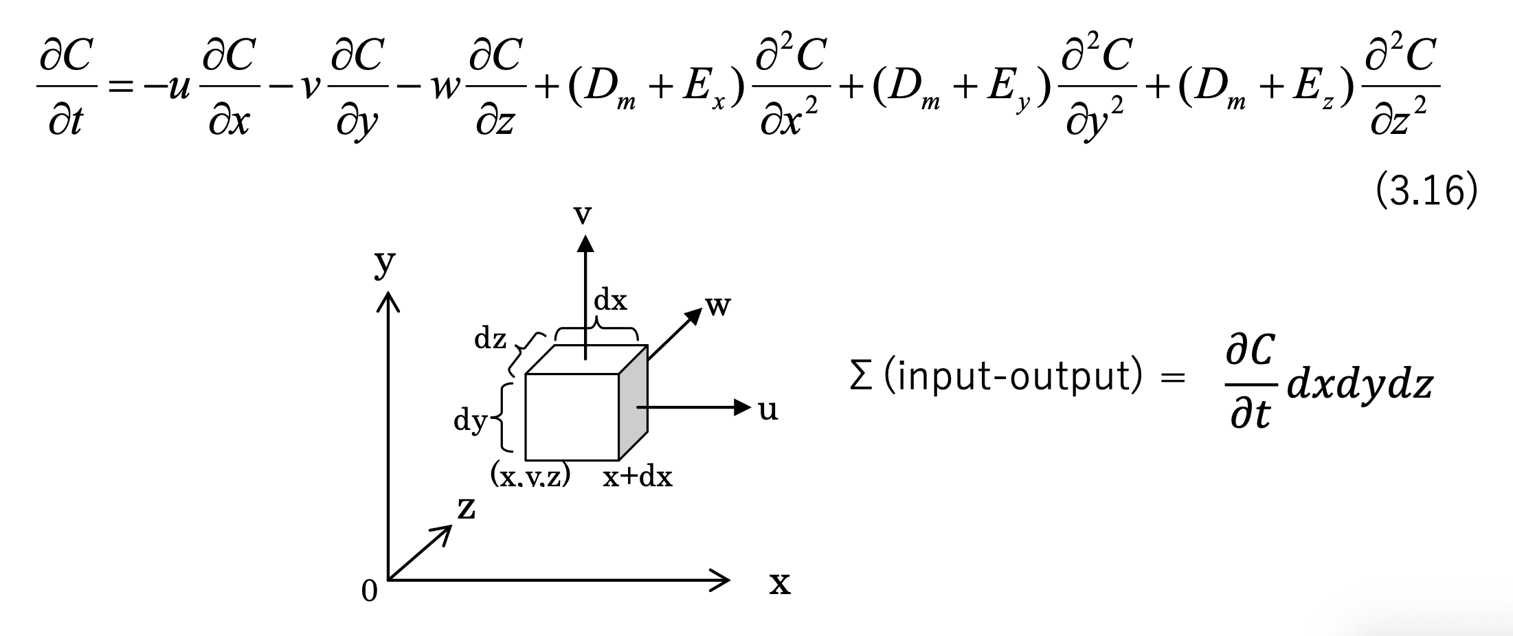 Solved 1 Obtain The Advection Diffusion Equation Referring