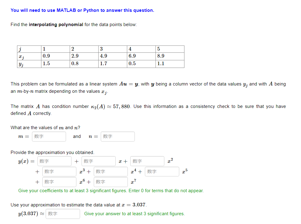 You will need to use MATLAB or Python to answer this | Chegg.com