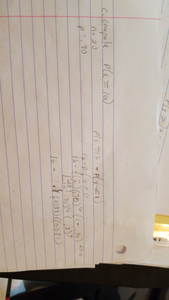 Solved Consider a Binomial experiment with n= 20 and p = .70 | Chegg.com