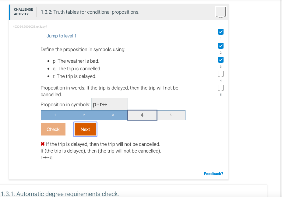 Solved CHALLENGE ACTIVITY 1.3.2: Truth tables for | Chegg.com