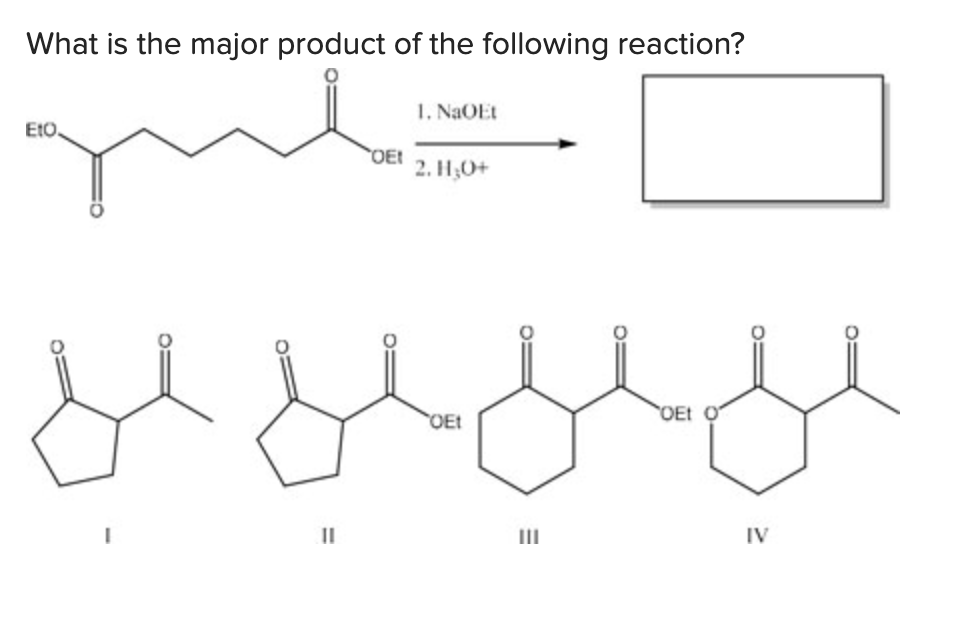Solved What is the major product of the following reaction? | Chegg.com