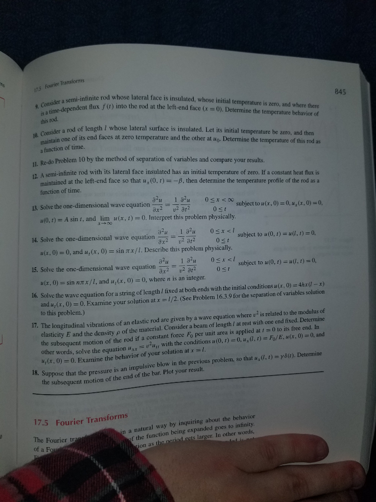 Solved 115 Fourier Transforms 845 ite rod whose lateral face | Chegg.com