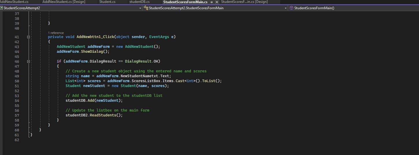 Solved StudentsStudent student = new Student (name, scores | Chegg.com