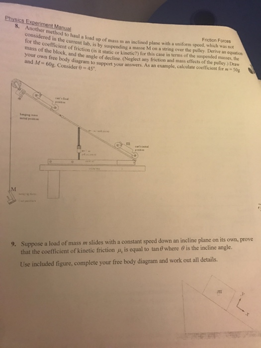Solved periment Manual of Kinetic (sliding 2nd Law Friction | Chegg.com