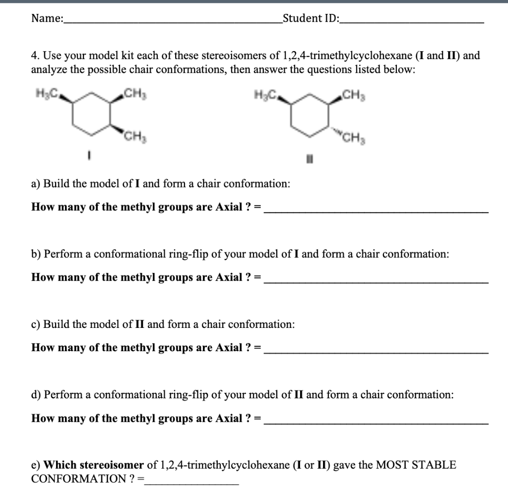 Solved Use your model kit each of these stereoisomers | Chegg.com