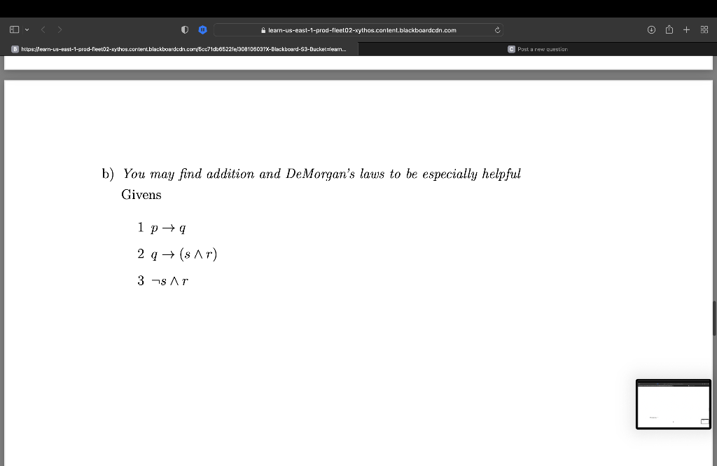Solved Use laws of equivalence and inference rules to show | Chegg.com