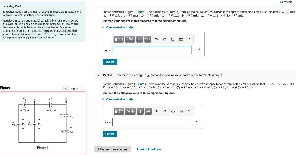 Solved Constants Learning Goal: To reduce series-parallel | Chegg.com