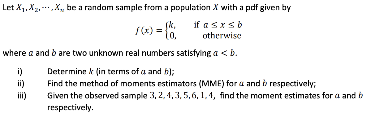 Solved Let x1,x2,cdots,xn be a random sample from a | Chegg.com Solved Let x1,x2,cdots,xn be a random sample from a | Chegg.com