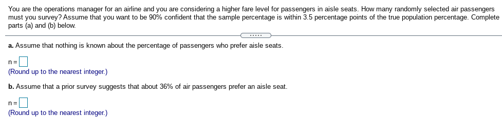 Solved You are the operations manager for an airline and you | Chegg.com