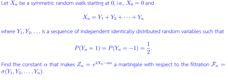Solved Let Xn ﻿be A Symmetric Random Walk Starting At 0