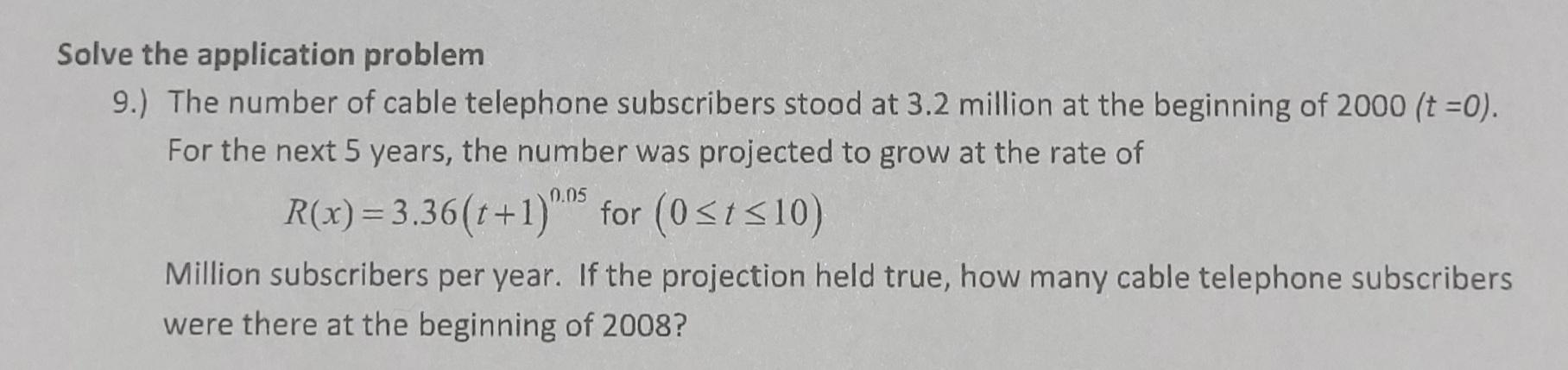 Solved Solve the application problem. Please show how you | Chegg.com