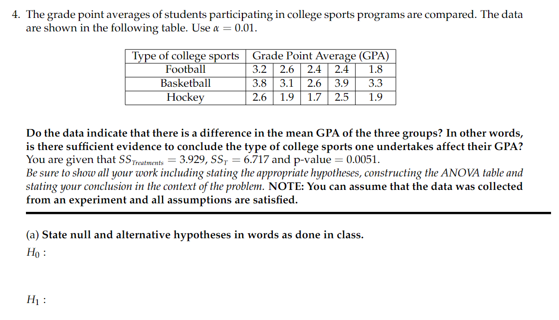 Solved 4. The grade point averages of students participating | Chegg.com
