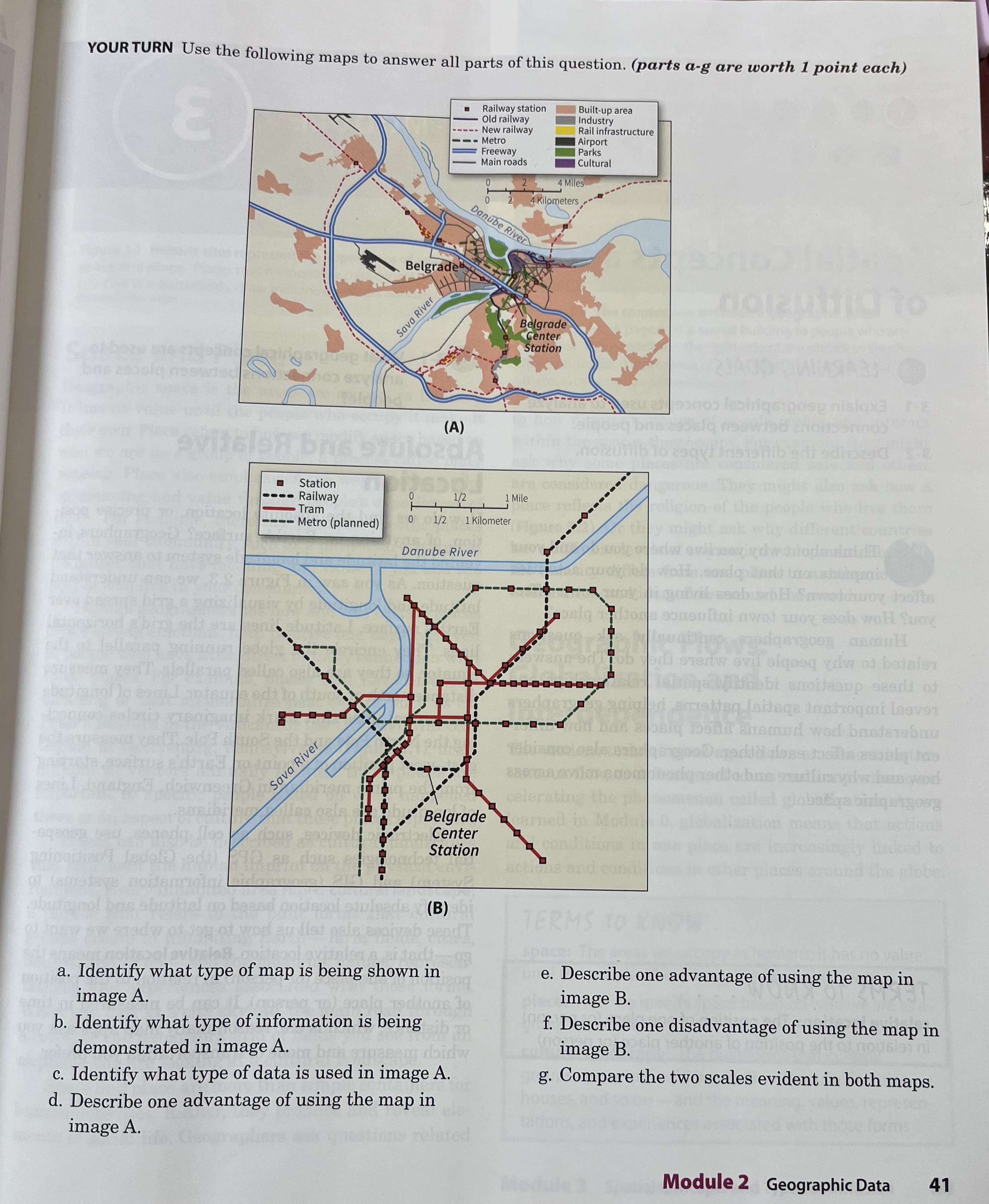 YOUR TURN Use the following maps to answer all parts | Chegg.com