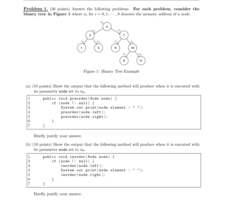Solved Problem 2. (36 points) Answer each of the following | Chegg.com