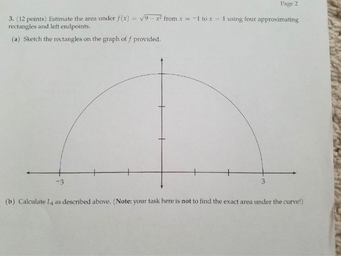 Solved Page 2 Fronn x =-1 to x = 1 using four approximating | Chegg.com