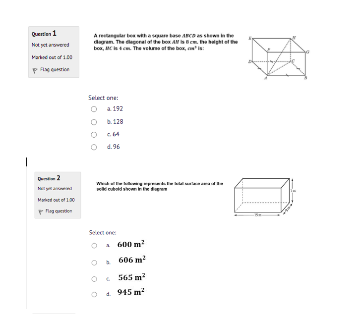 Solved Question 1 Not yet answered Marked out of 1.00 P Flag | Chegg.com