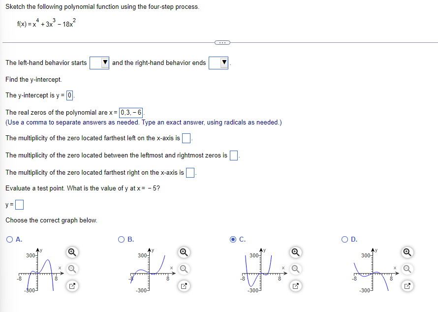 Solved Sketch the following polynomial function using the | Chegg.com