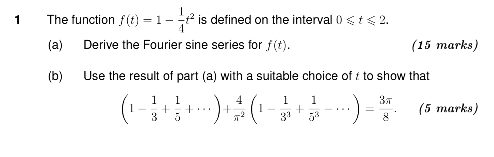 Solved 1 1 The Function F T 1 2 Is Defined On The