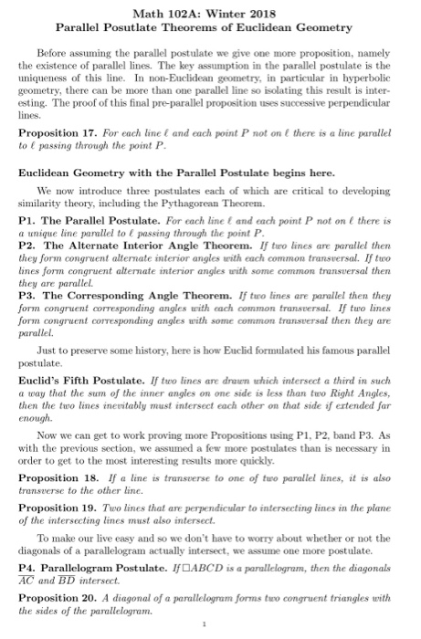 Solved Part III. Euclidean Geometry (Congruence) Problems. | Chegg.com