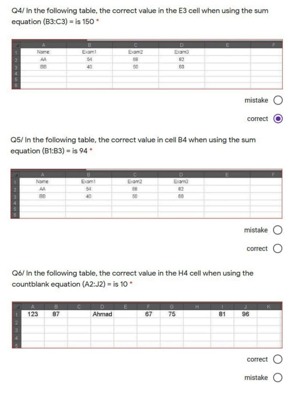 Solved Q4/ In the following table, the correct value in the | Chegg.com