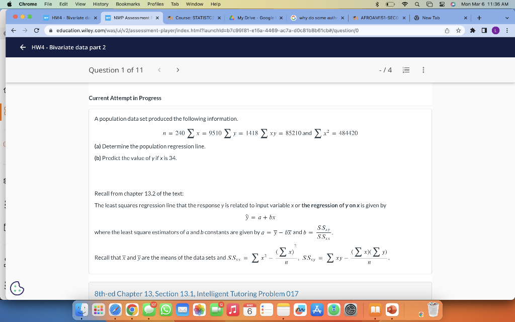 Solved Current Attempt in Progress A population data set | Chegg.com