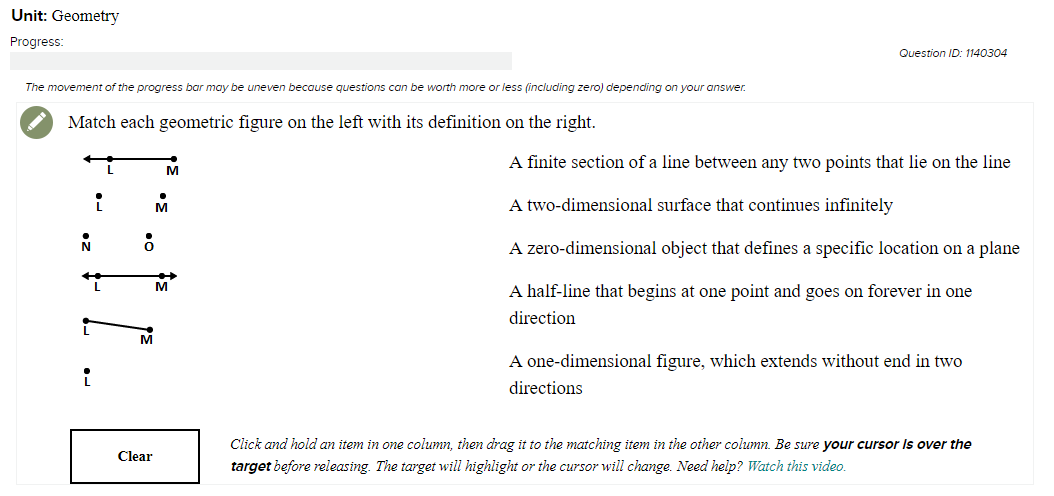 Solved Unit: Geometry Progress: Question ID: 1140304 The | Chegg.com