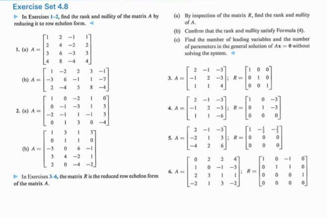 Solved Exercise Set 4.8 In Exercises 1-2, find the rank and | Chegg.com