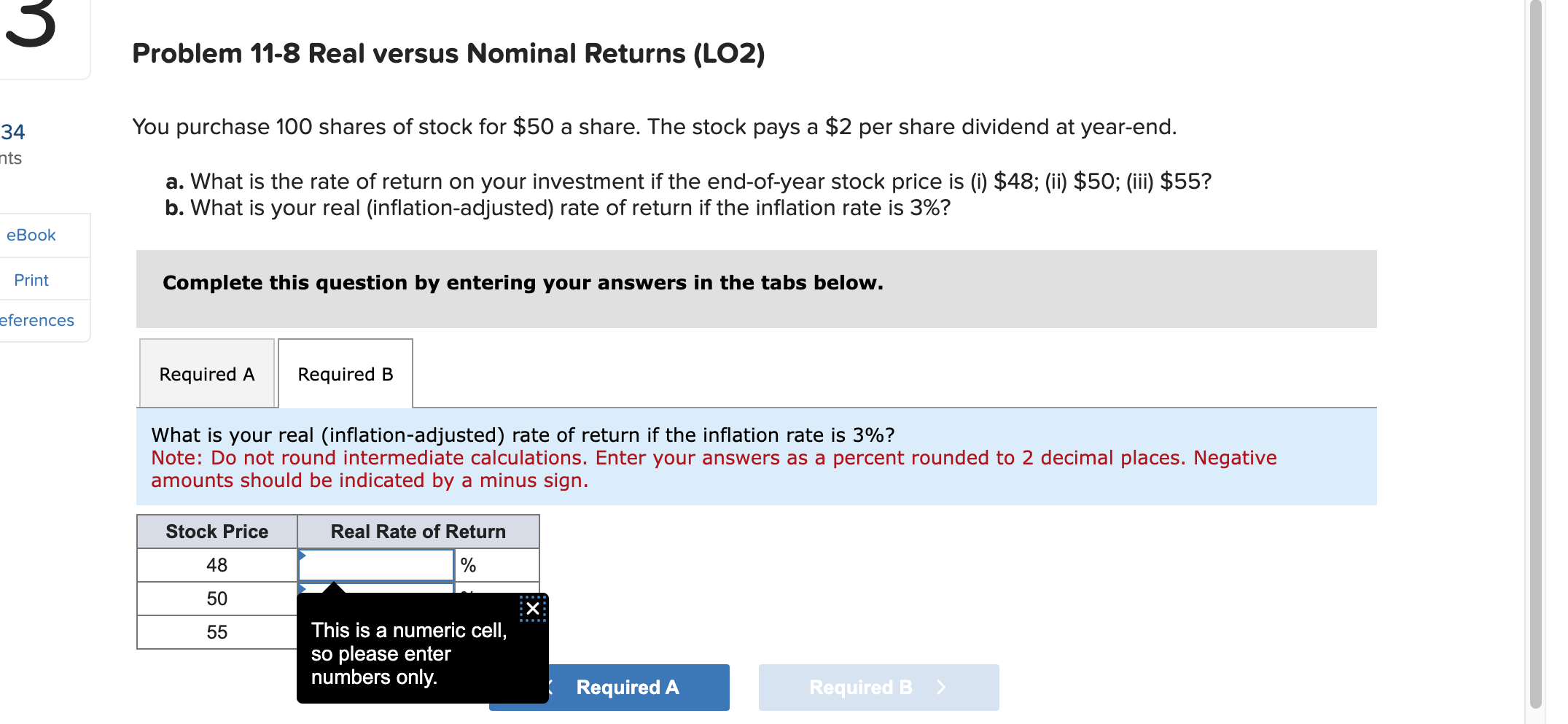 Solved Problem 11-8 Real versus Nominal Returns (LO2) You | Chegg.com