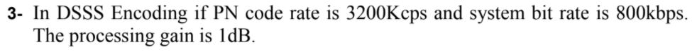 Solved 3- In DSSS Encoding if PN code rate is 3200Kcps and | Chegg.com