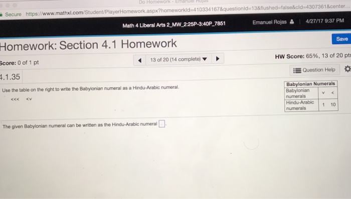 Solved Homework: Section 4.1 Homework aspx?homeworkld. | Chegg.com