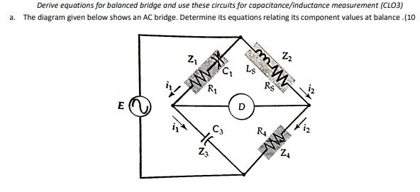 Solved Derive equations for balanced bridge and use these | Chegg.com