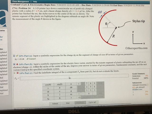 Solved Class Management I Help Coulomb's Law &Electrostatics | Chegg.com