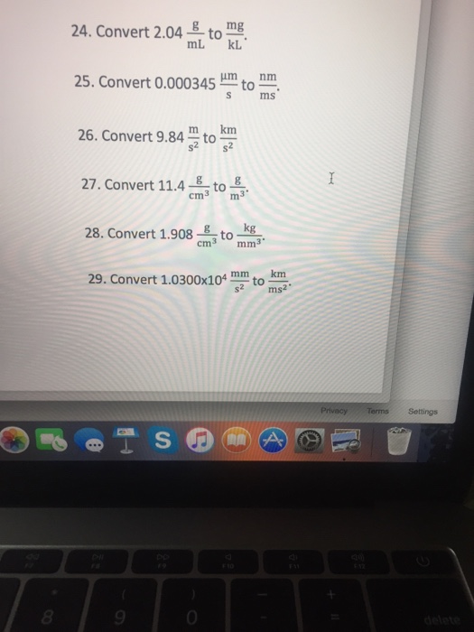 Solved Convert 2 04 G mL To Mg kL Convert 0 000345 Mu M s Chegg
