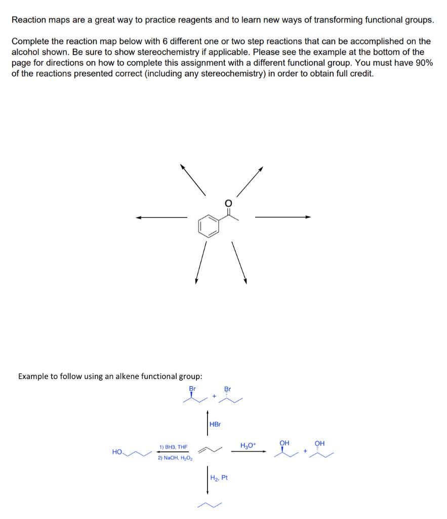 Solved Reaction maps are a great way to practice reagents | Chegg.com