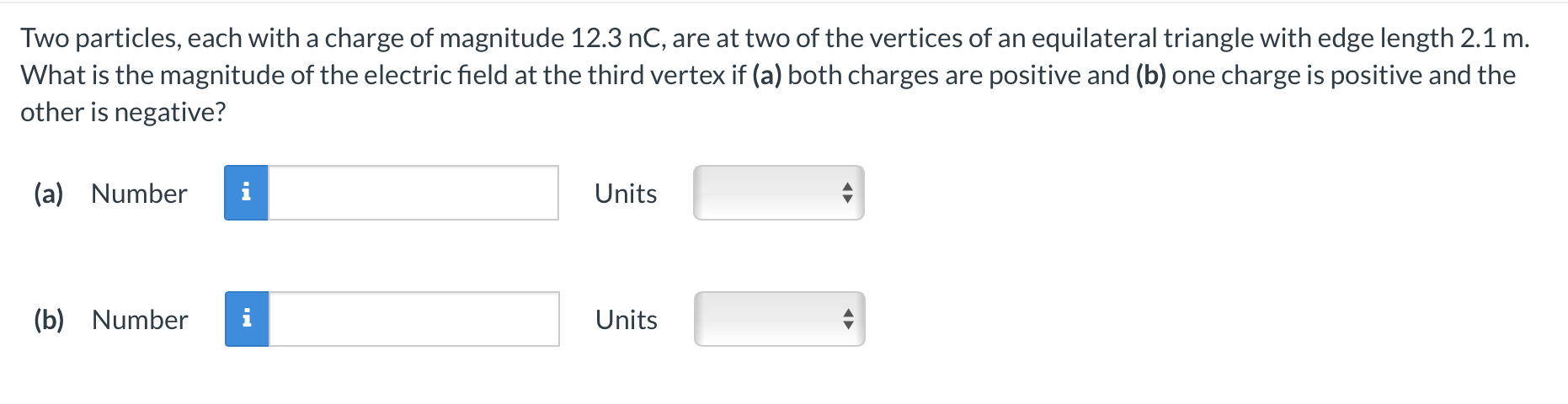 Two particles, each with a charge of magnitude | Chegg.com
