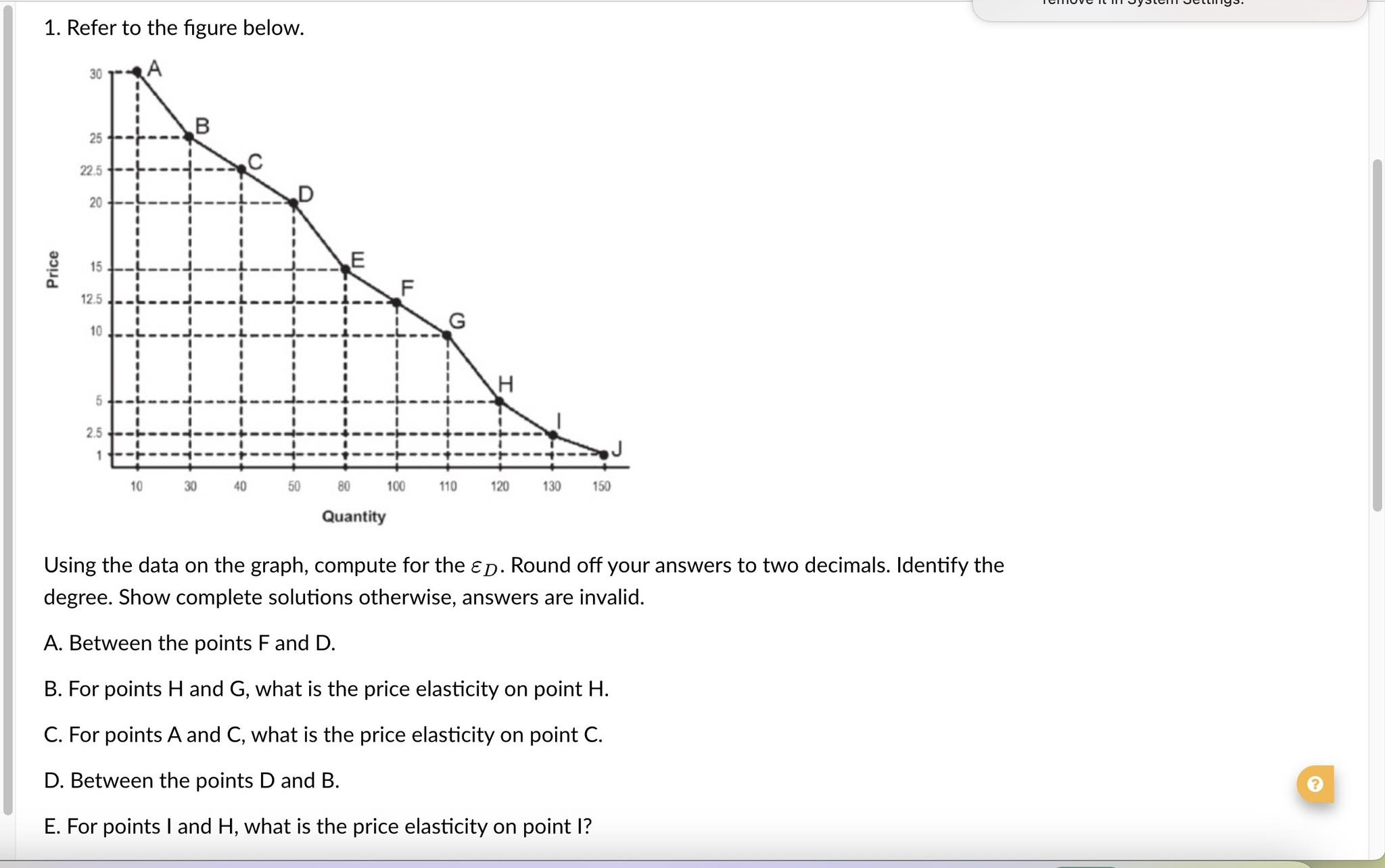 Solved 1. Refer to the figure below. Using the data on the | Chegg.com