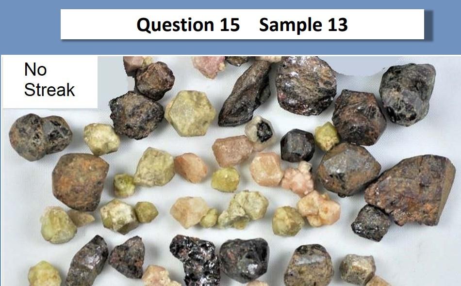 Solved Identify the mineral samples from the Mineral | Chegg.com