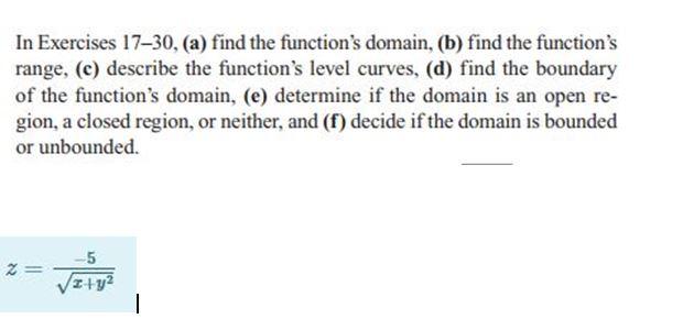 Solved In Exercises 17–30, (a) find the function's domain, | Chegg.com