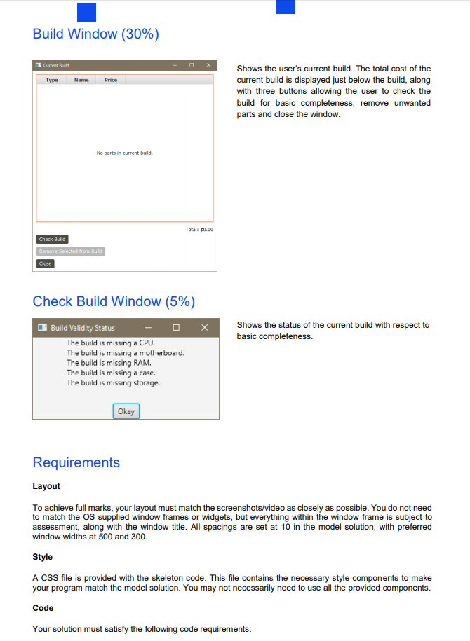 I am required to construct a GUI Interface and since | Chegg.com